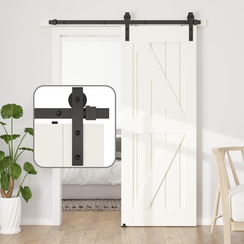 6FT Barn Door Hardware kit 1/4 Thick Material- Combination Track- Easy ...