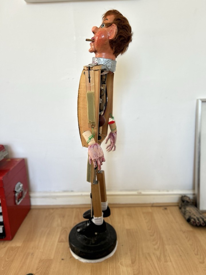 Antique vintage Wood /Plaster Prof Ventriloquist Smoking Dummy and ...