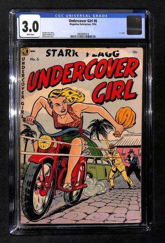 Undercover Girl #6 CGC 3.0 A-1 #98 Classic Comic Book Cover Crime Bike Guns | eBay