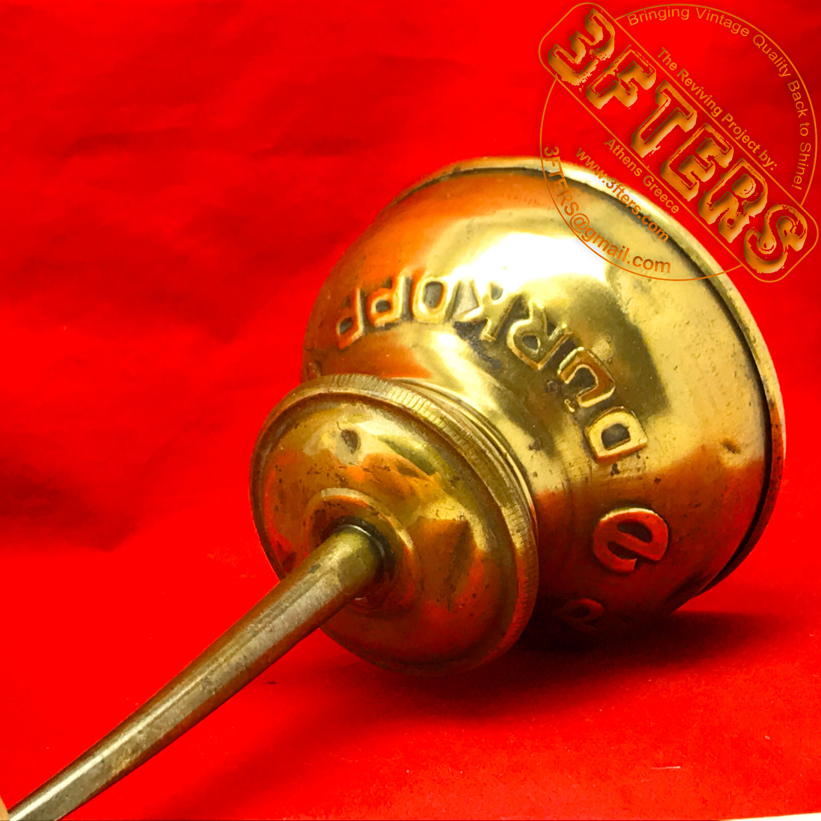 Vintage DURKOPP Sewing Machine Oiler Tin Oil Can Container Large Bronze ...