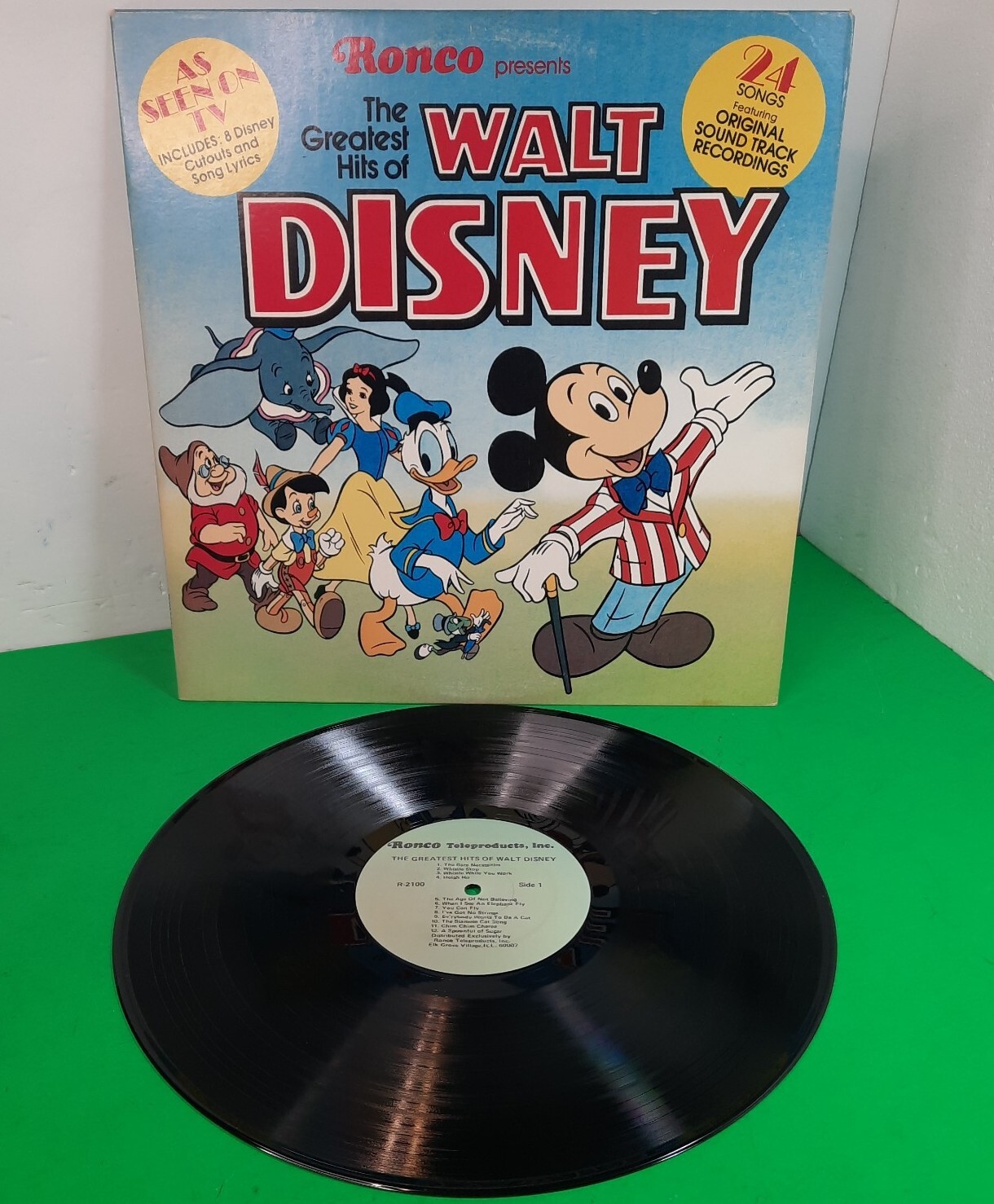 Ronco Presents The Greatest Hits of Walt Disney LP Vinyl Ronco | eBay