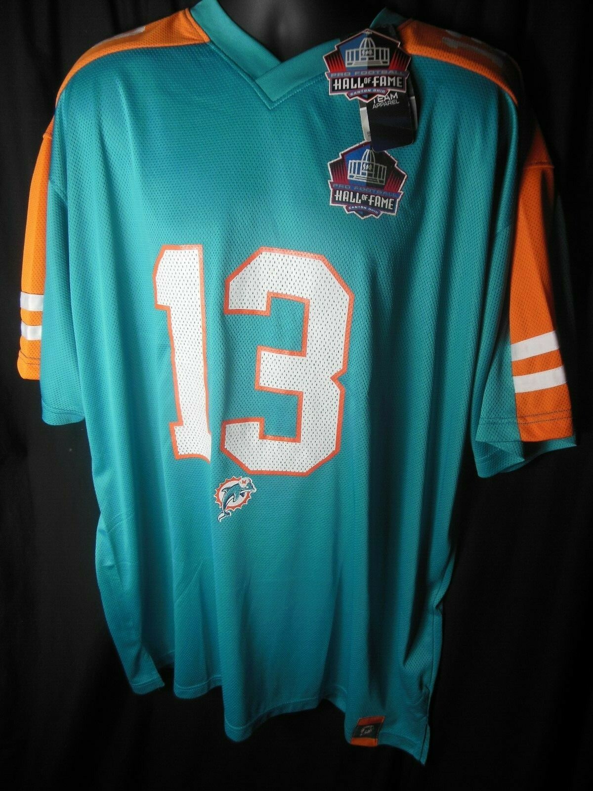 Miami Dolphins NFL Marino #13 Men's Majestic Hall Fame Jersey BigTall ...