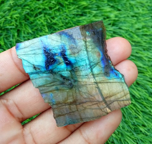 1 Pcs Superb Natural Multi Labradorite Cabochon Loose Gemstone Slab ...