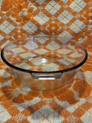 Pyrex Flameware Bowl #834-B Light Blue Tint No Removable Handle USA ...
