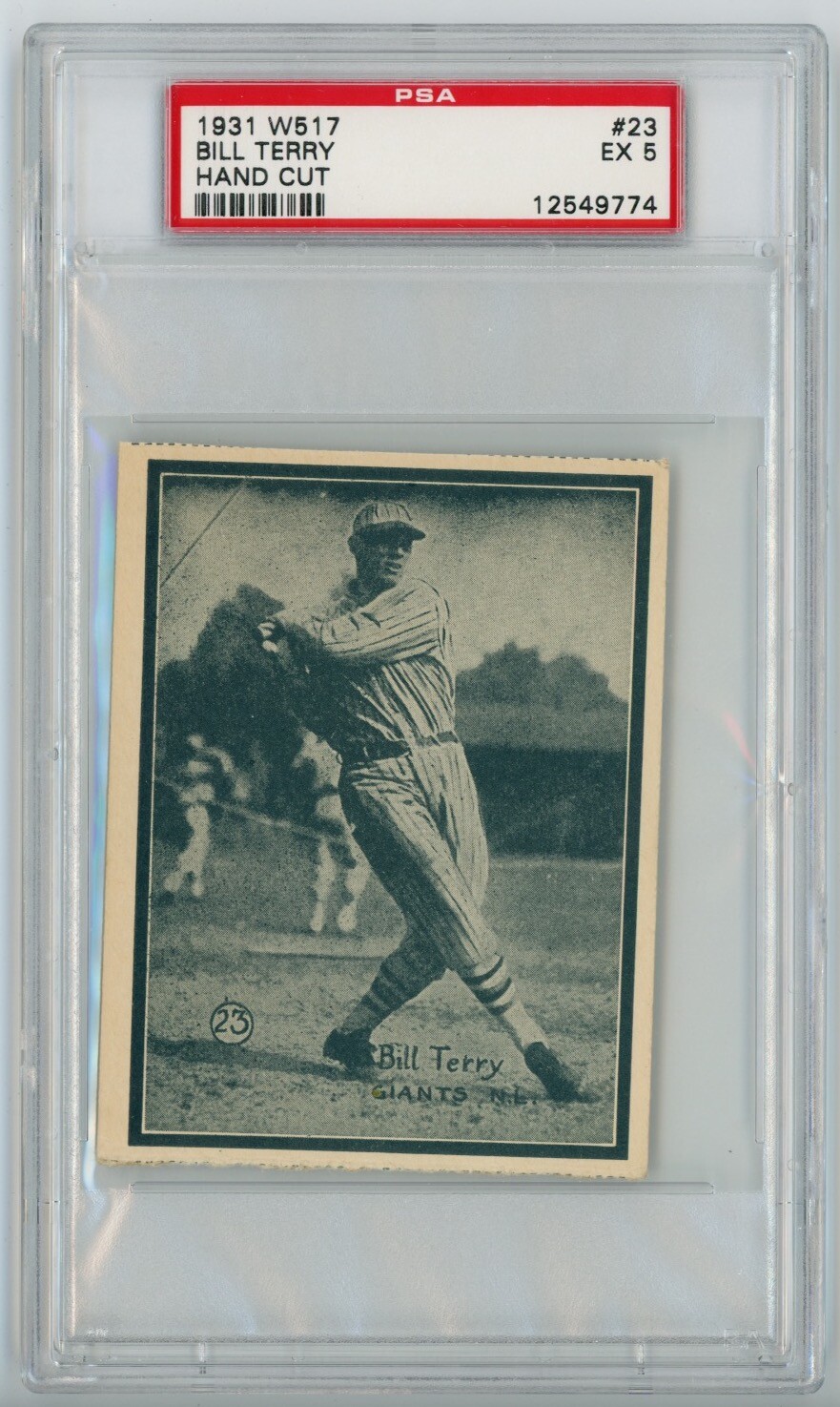 1931 W517 #23 Bill Terry New York Giants HOF Hand Cut EX PSA 5 | eBay