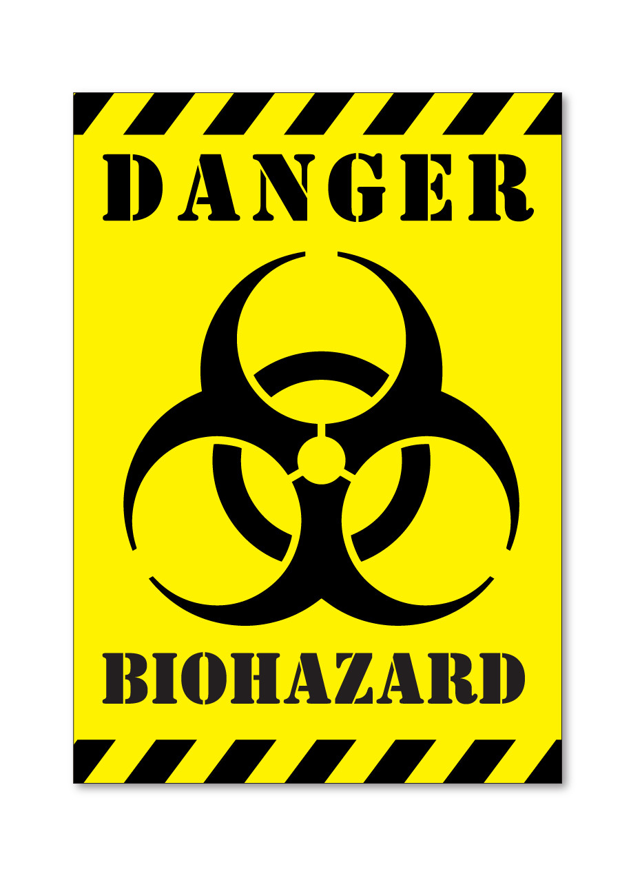 DANGER BIOHAZARD CAR VAN LORRY VINYL SELF ADHESIVE STICKERS | eBay UK