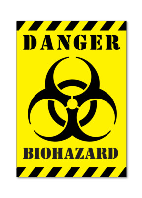 DANGER BIOHAZARD CAR VAN LORRY VINYL SELF ADHESIVE STICKERS | eBay UK