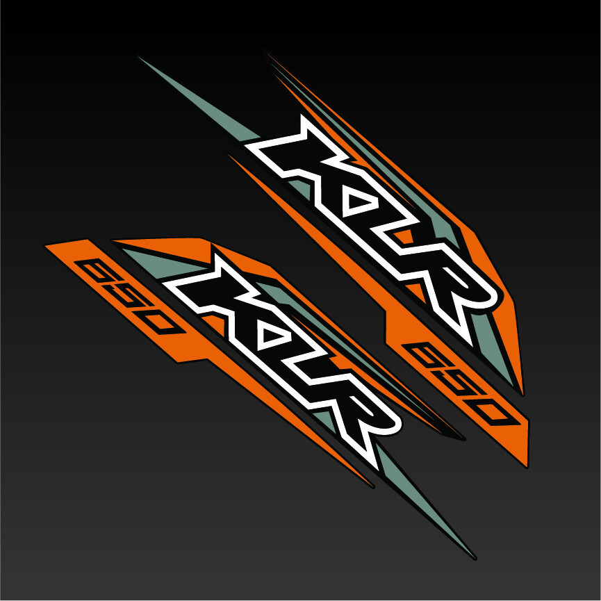 KLR650 graphic kit decals stickers shroud Orange fits Kawasaki KLR 650 ...