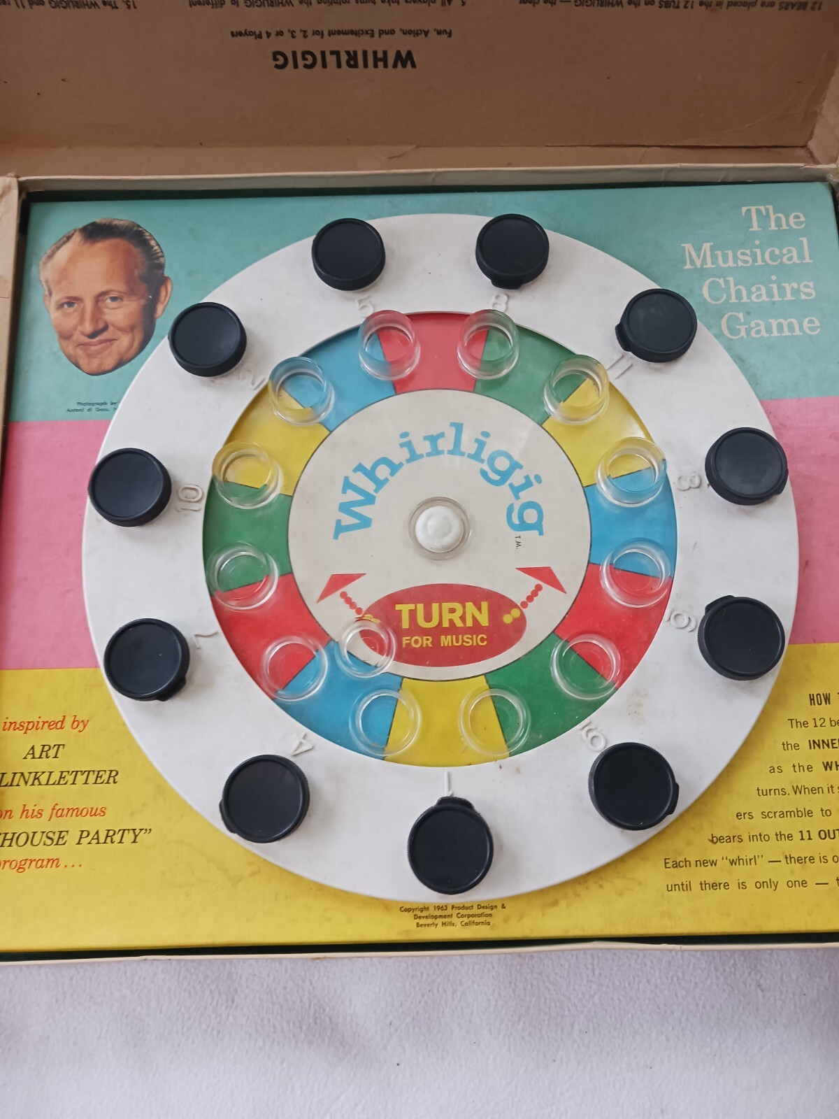 Whirligig The Musical Chair Board Game Art Linkletter Vtg 1963 Milton Bradley | eBay