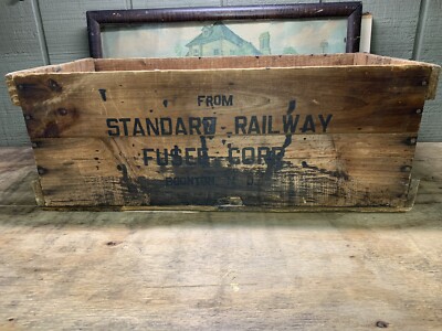 Dated 1948 Standard Railway Fusee Corp Wood Crate Box Fireworks Flare ...
