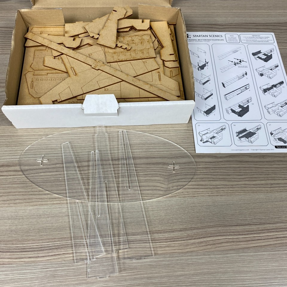 SPARTAN GAMES INVINCIBLE CLASS PLANETARY GUNSHIP MDF MODEL KIT SCI-FI ...