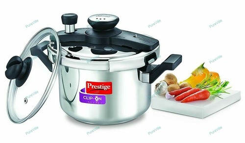 Prestige Clip-On Mini Induction Base Print Cooker with Lid, 101.4oz ...