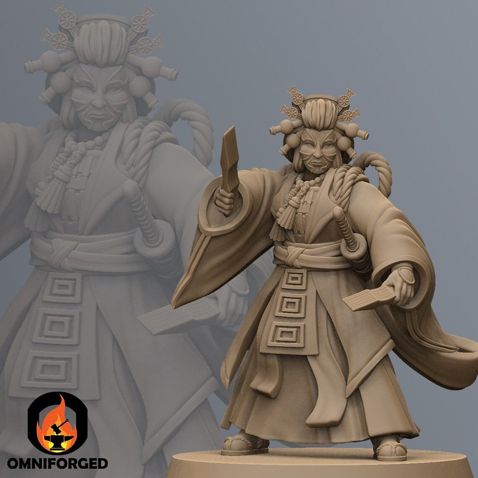 Samurai Miniature Japanese Kabuki Dolls Dungeons and Dragons Mini DnD ...