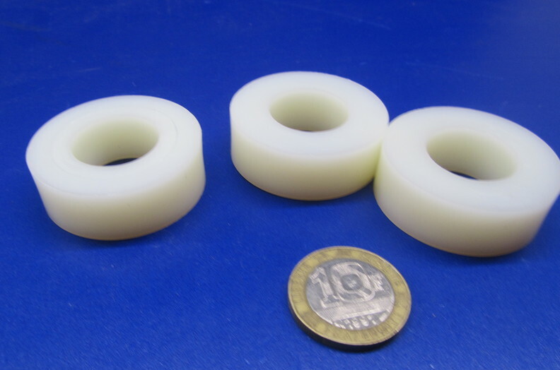 Nylon 66 Spacer, Natural, NO.3/4" Screw, 1 1/2" OD x 0.755" ID x 1/2 ...