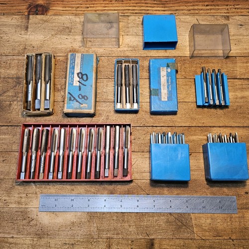 VINTAGE Tools MACHINIST Taps Sets LOT Metal Threading Toolmaker Taps ...