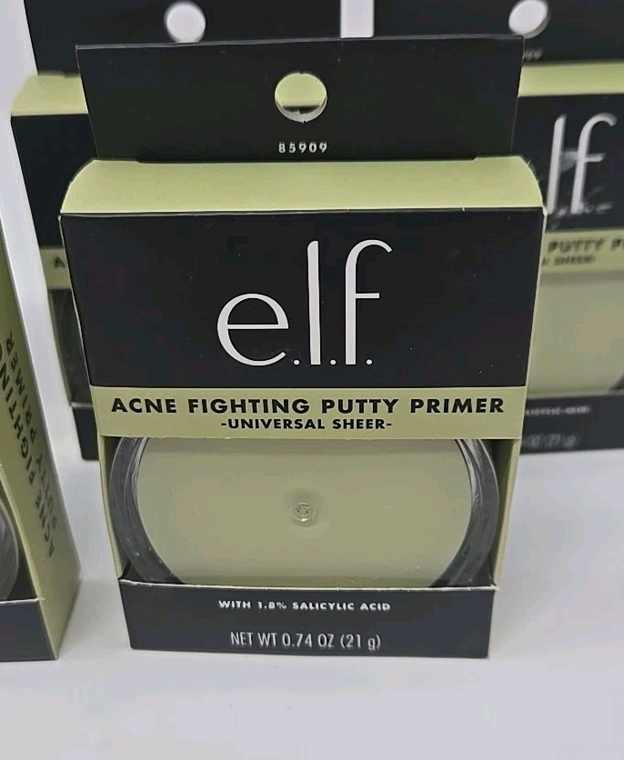 (5) ELF Acne Fighting Smoothing Putty Face Primer Universal Sheer ...