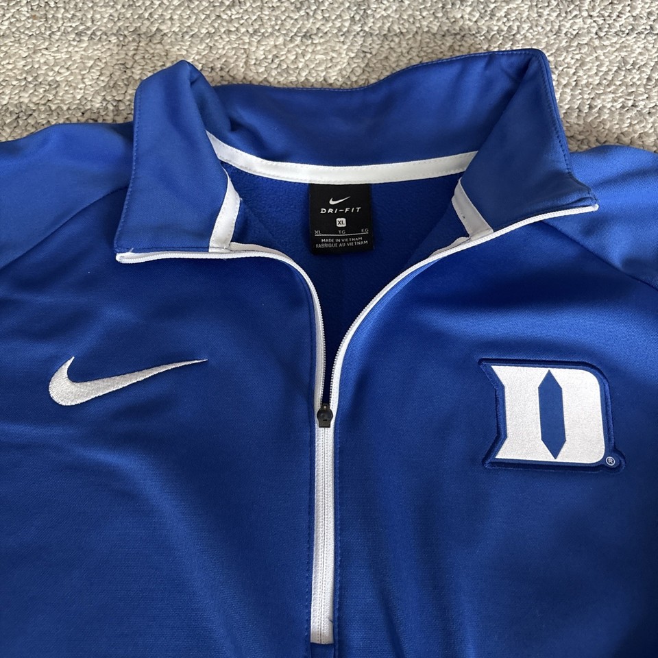 Nike Duke University 1/4 Zip Up Dri-Fit Pullover Size XL Duke Blue | eBay