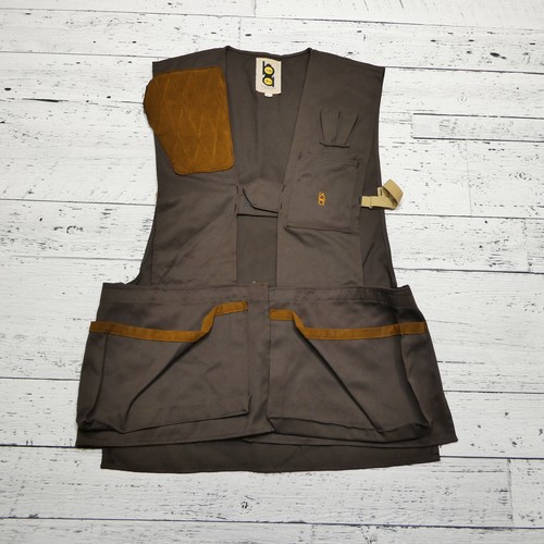 Bob Allen Shooting Vest Large Brown Canvas USA Padded Shoulder Hunting ...
