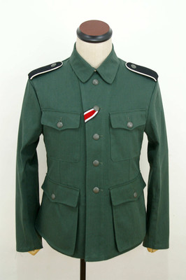 WWII German M42 elite summer HBT reed green field tunic S ONLY | eBay
