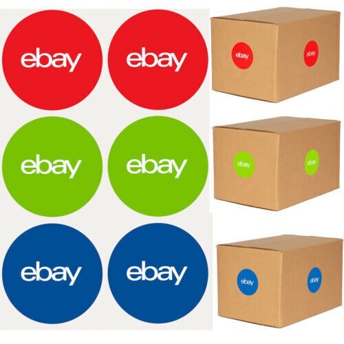 100 Pcs 3" EBay Sticker 3 Colors Labels Carton Tags | eBay