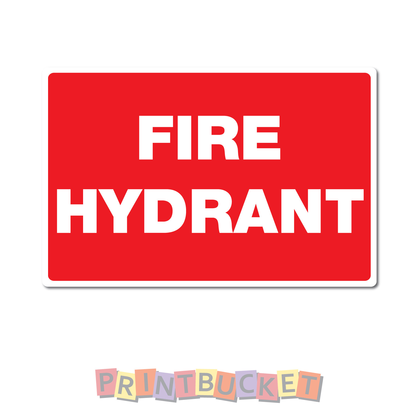 Fire Hydrant sticker 290mm water and fade proof vinyl | eBay