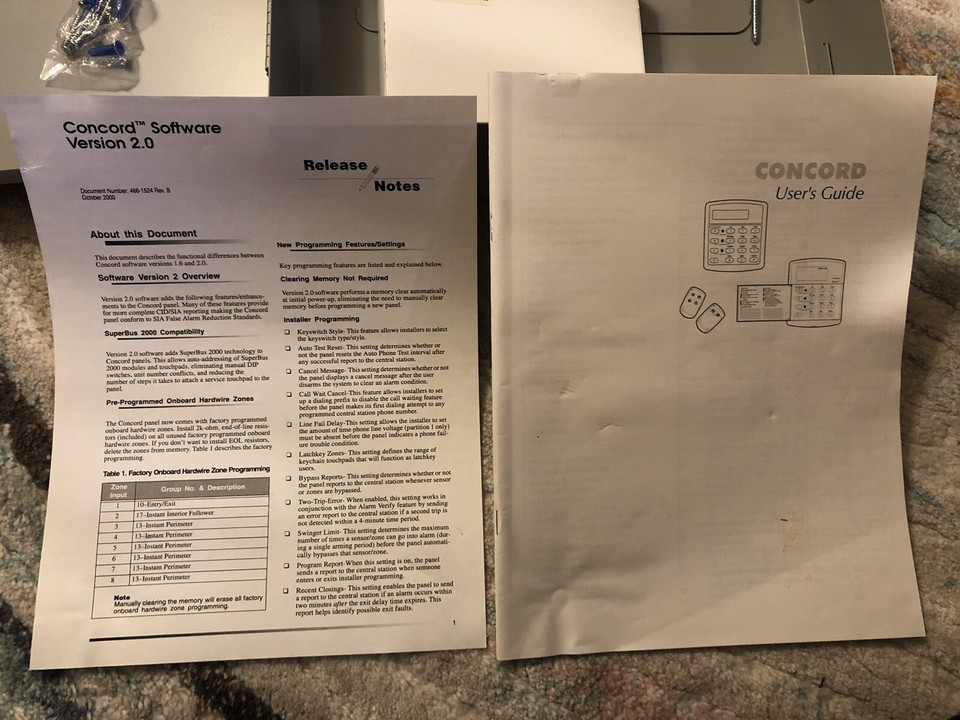 GE Interlogix 60-734-01 Concord Hybrid Control Panel W/ Keypad | eBay
