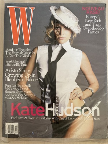 W Magazine October 2005 Actress Kate Hudson & Jake Gyllenhaal Brand New ...