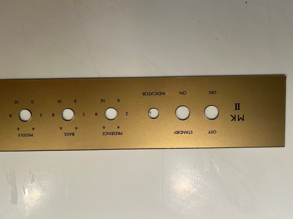 Marshall Restoration Front Panel for JTM45, PLEXI, REAL BRONZE POWDER ...