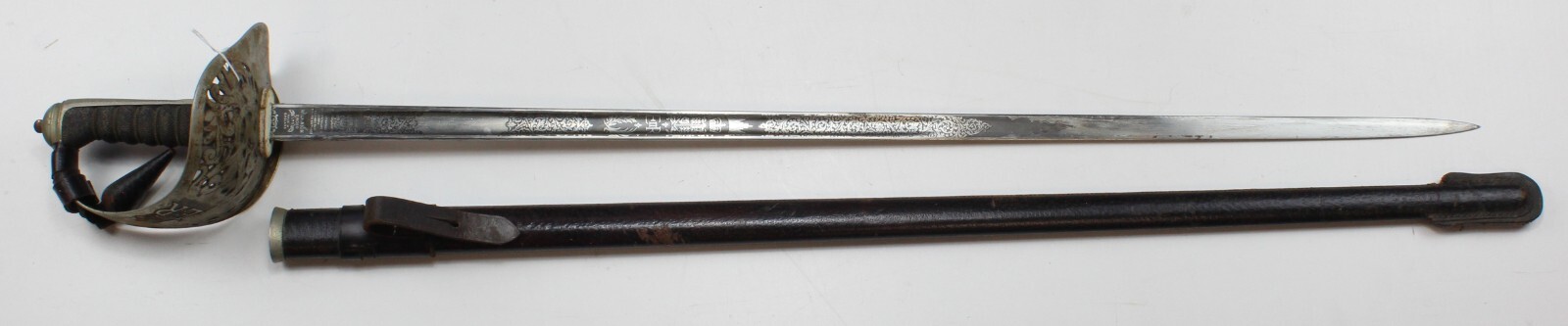 BRITISH MILITARY CAP BADGES, Early ER II Officer's Sword & Scabbard ...