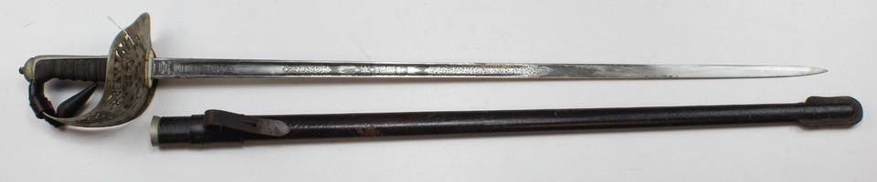 BRITISH MILITARY CAP BADGES, Early ER II Officer's Sword & Scabbard ...