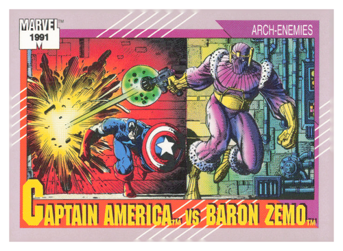 1991 Marvel #99 Captain America vs. Baron Zemo | eBay