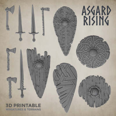 Weapons Set 6 - Asgard Rising Miniatures - Wargaming D&D DnD | eBay