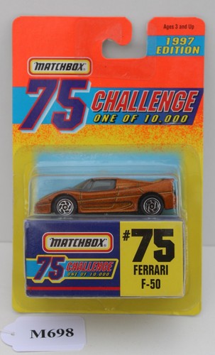 Matchbox 1997, 75 Challenge Gold Ferrari F-50 #75 FNQHotwheels M698 ...