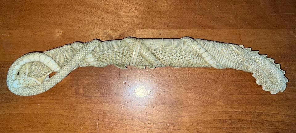 Ivory White CHINESE DRAGON HIDDEN DAGGER (CM-803A) 1990’s Samurai Ninja ...