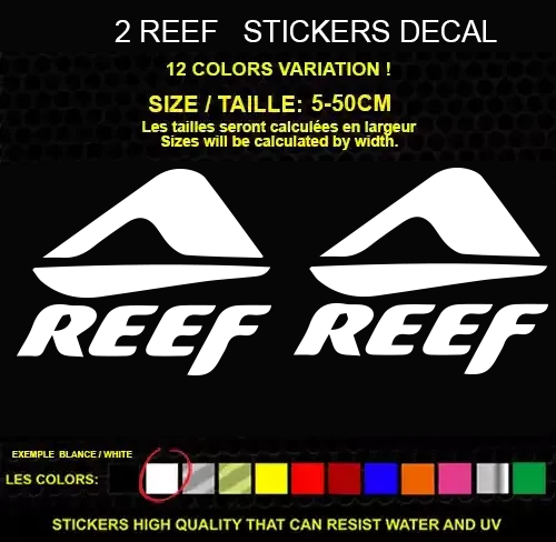 2 REEF autocollant Véritable decal autocollant STICKERS IMPERMÉABLE | eBay