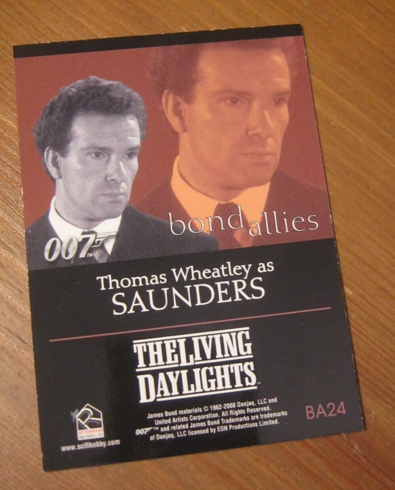 James Bond In Motion Allies #BA 24 Thomas Wheatley Saunders 2008 ZJB3 | eBay