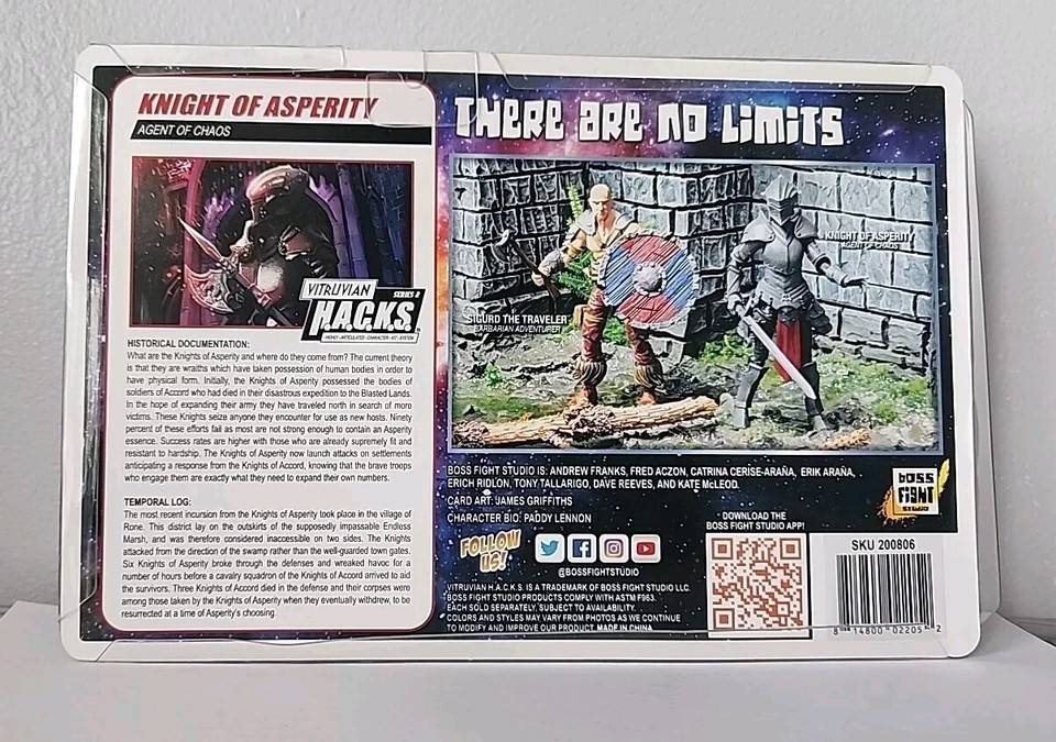 Boss Fight Studios Vitruvian Hacks Knight Of Asperity Agent Of Chaos ...