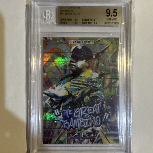 2017 Topps Fire - Monikers Babe Ruth #M-1 BGS 9.5 | eBay