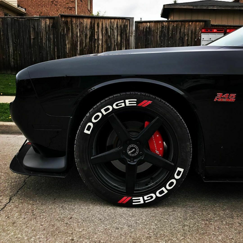 Permanent DODGE Tire Lettering Stickers 1.25" for 14" to 22" 8 pcs Kit ...
