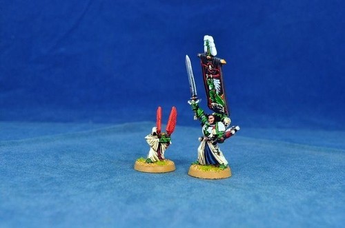 Warhammer 40K Painted Dark Angel Commander Azrael with Helm Bearer | eBay