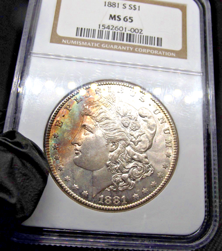 NGC 1881S MS-65 Morgan Silver Dollar. Has a great strike! & good color ...