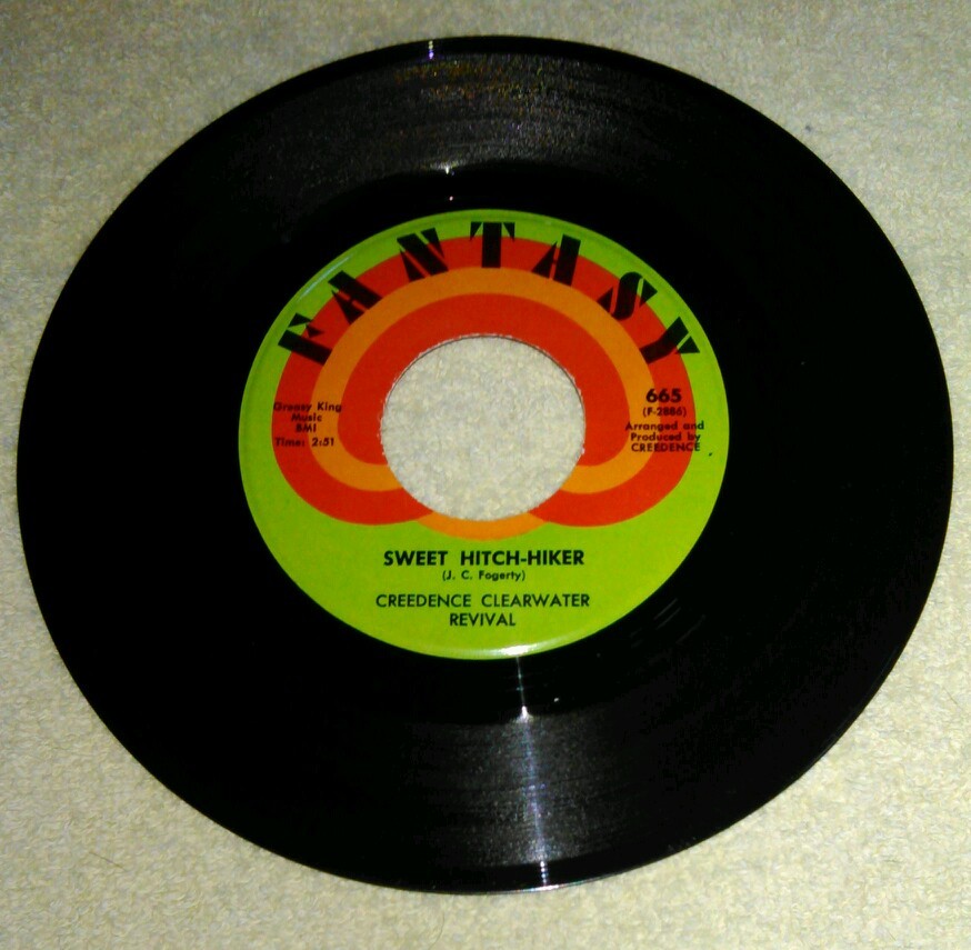 Creedence Clearwater Revival 45 RPM Single Record Sweet Hitch Hiker w ...