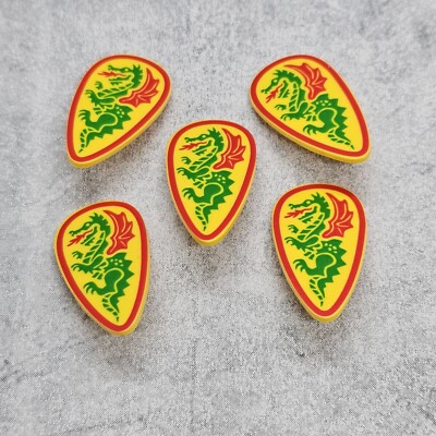 5pack Custom Classic Green Dragon Shield Accessory for Minifigure ...