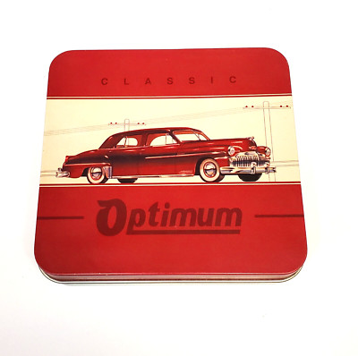 Vintage Optimum Classic 1950 De Soto Tin Box retro Advertising stash ...