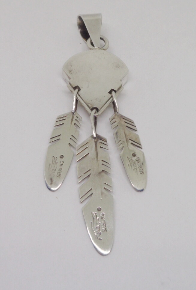 Navajo Ray Tracey Knifewing Sterling Silver Inlay Cor… - Gem