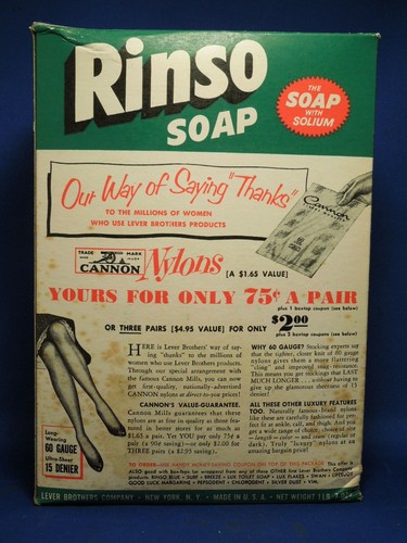 Vintage Retro Rinso Soap 1 LB Lever Brothers Company- Sealed in ...