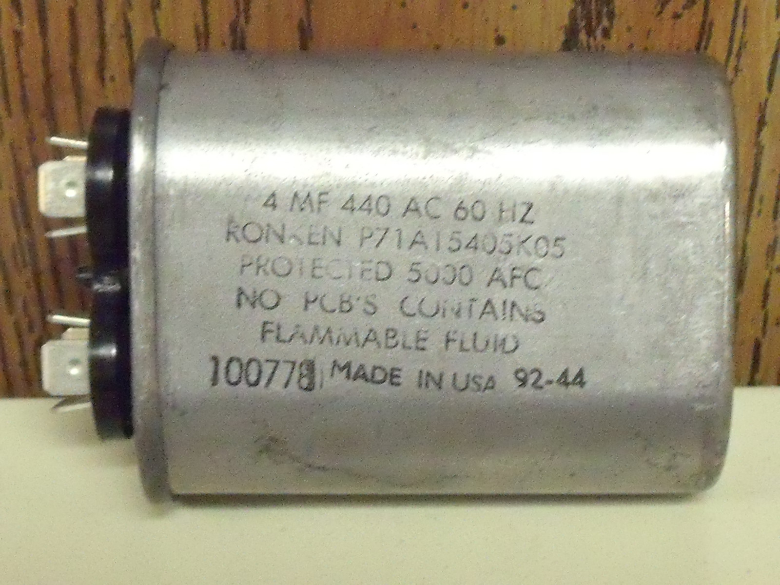 Ronken P71A15405K05 4mF 440 VAC 60 Hz Capacitor | eBay