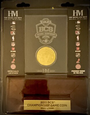 2011 BCS National Championship Coin HM 24k Gold Plate Oregon Ducks ...