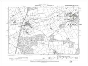 Great Weldon, Corby, Stanton north, old map Northants 1901: 17NE repro ...