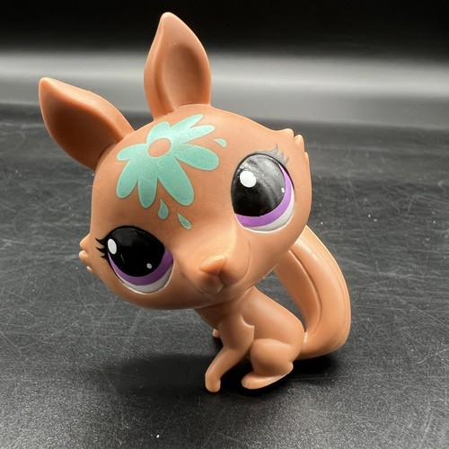 Littlest Pet Shop LPS Paint Splasin' Brown Fox With Purple Eyes #3531 ...